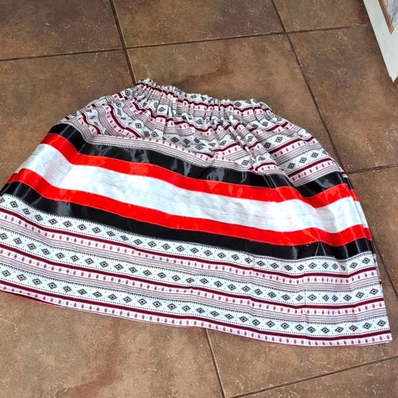 Hand Crafted | Skirts | Native American Ribbons Guard Red Black And ...